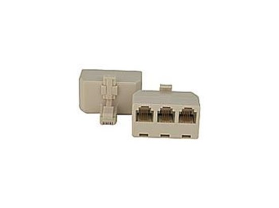 3 in 1 RJ11 Telephone T Adapters at Cables N More