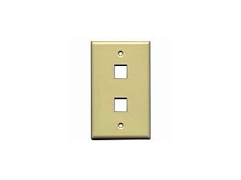 Keystone Wall Plates Ivory 2 Port IV at Cables N More