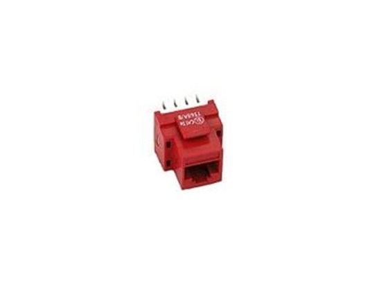 CAT5E RJ45 Keystone Jack 110-Style Jacks - Red at Cables N More