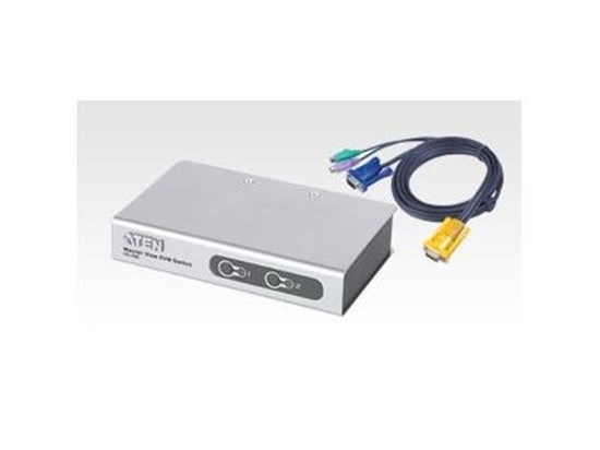 2-port PS/2 desktop slim KVM with cables at Cables N More