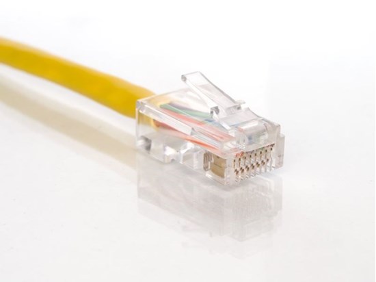 Yellow Assembled CAT5e Network Patch Cable - 2 ft at Cables N More