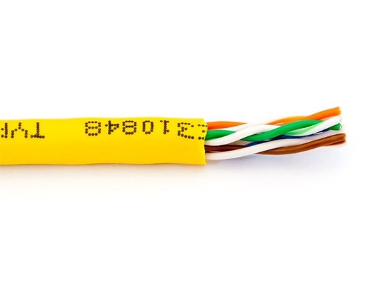 Networx CAT5e Bulk Network Cable - Stranded, Riser, Yellow, 1000 FT at ...