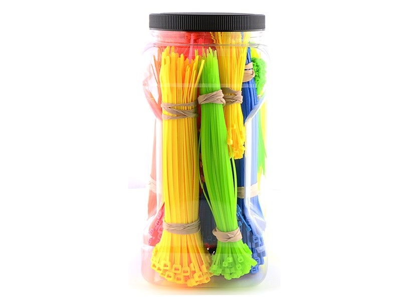 1400 Piece Fluorescent Cable Tie Kit at Cables N More