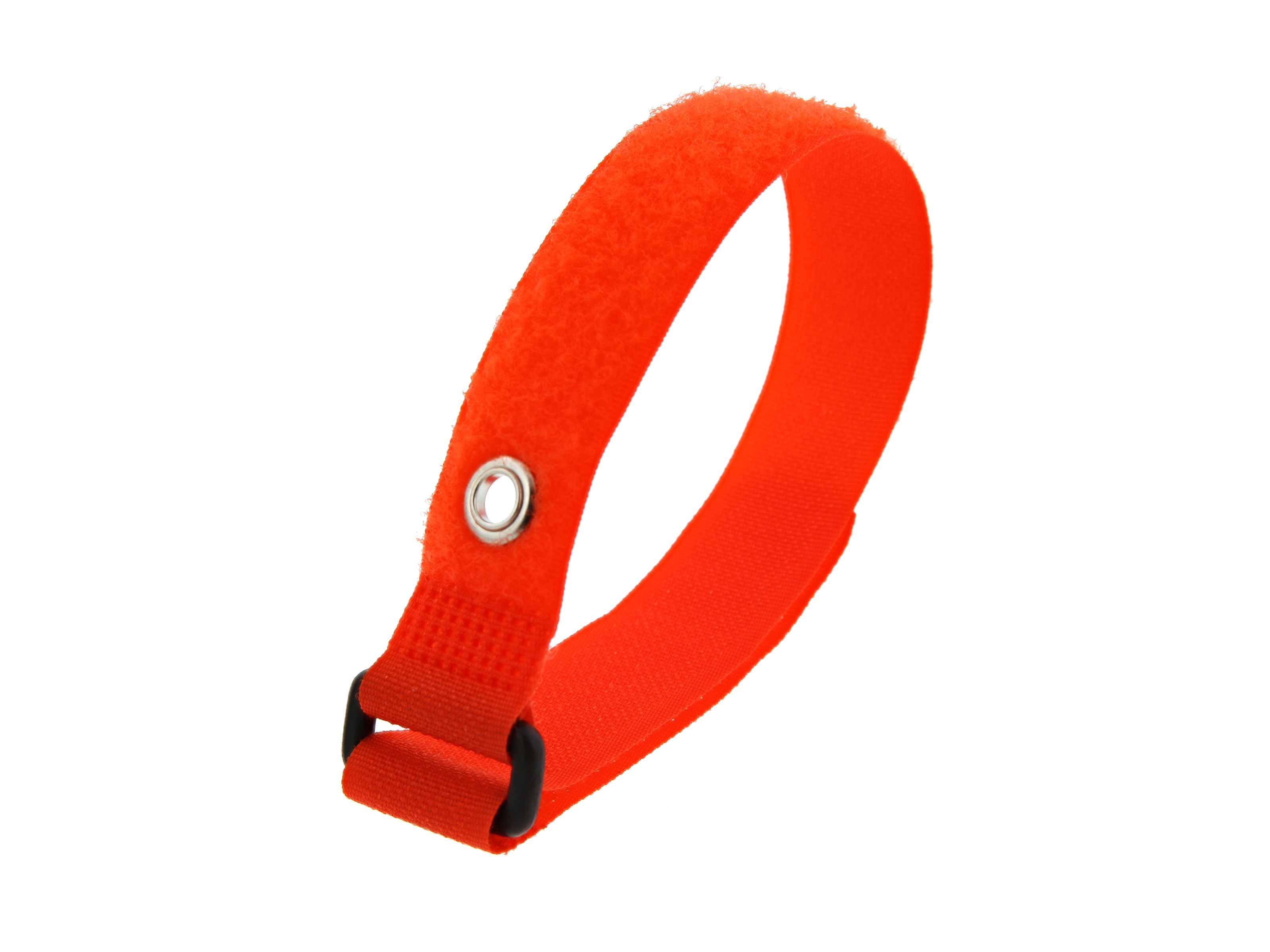 12 Inch Orange Cinch Strap with Eyelet - 5 Pack at Cables N More