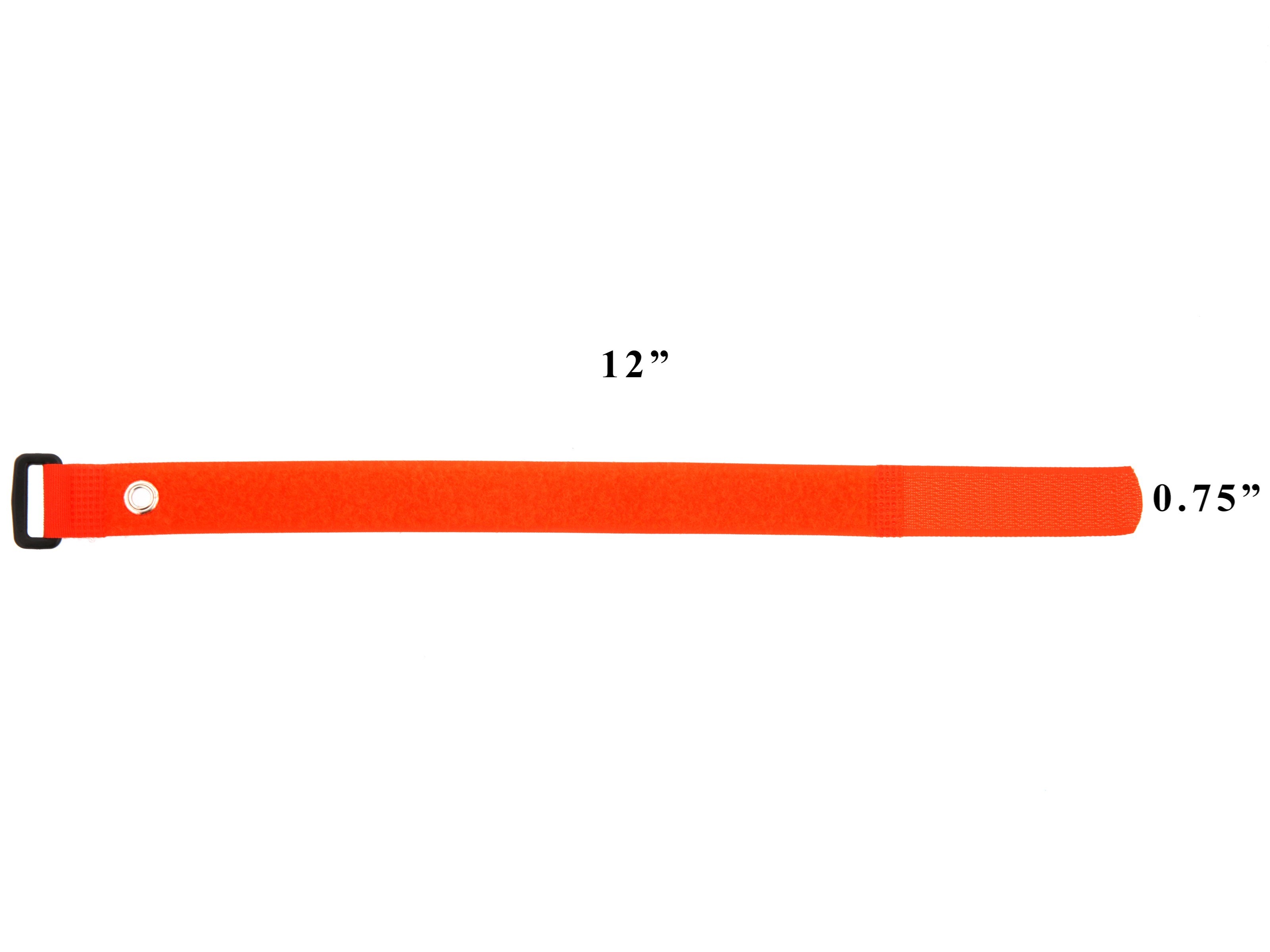 12 Inch Orange Cinch Strap with Eyelet - 5 Pack at Cables N More