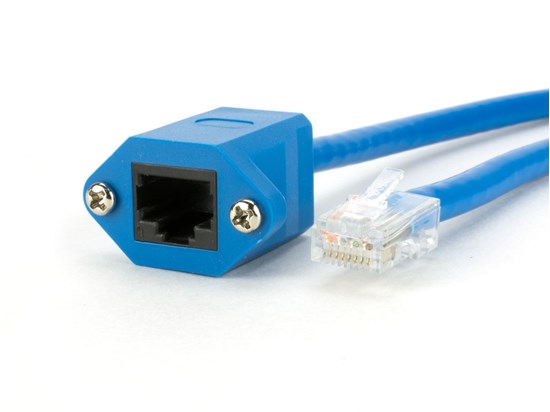CAT6 Panel Mount Extension Cable - 6 FT, Blue at Cables N More