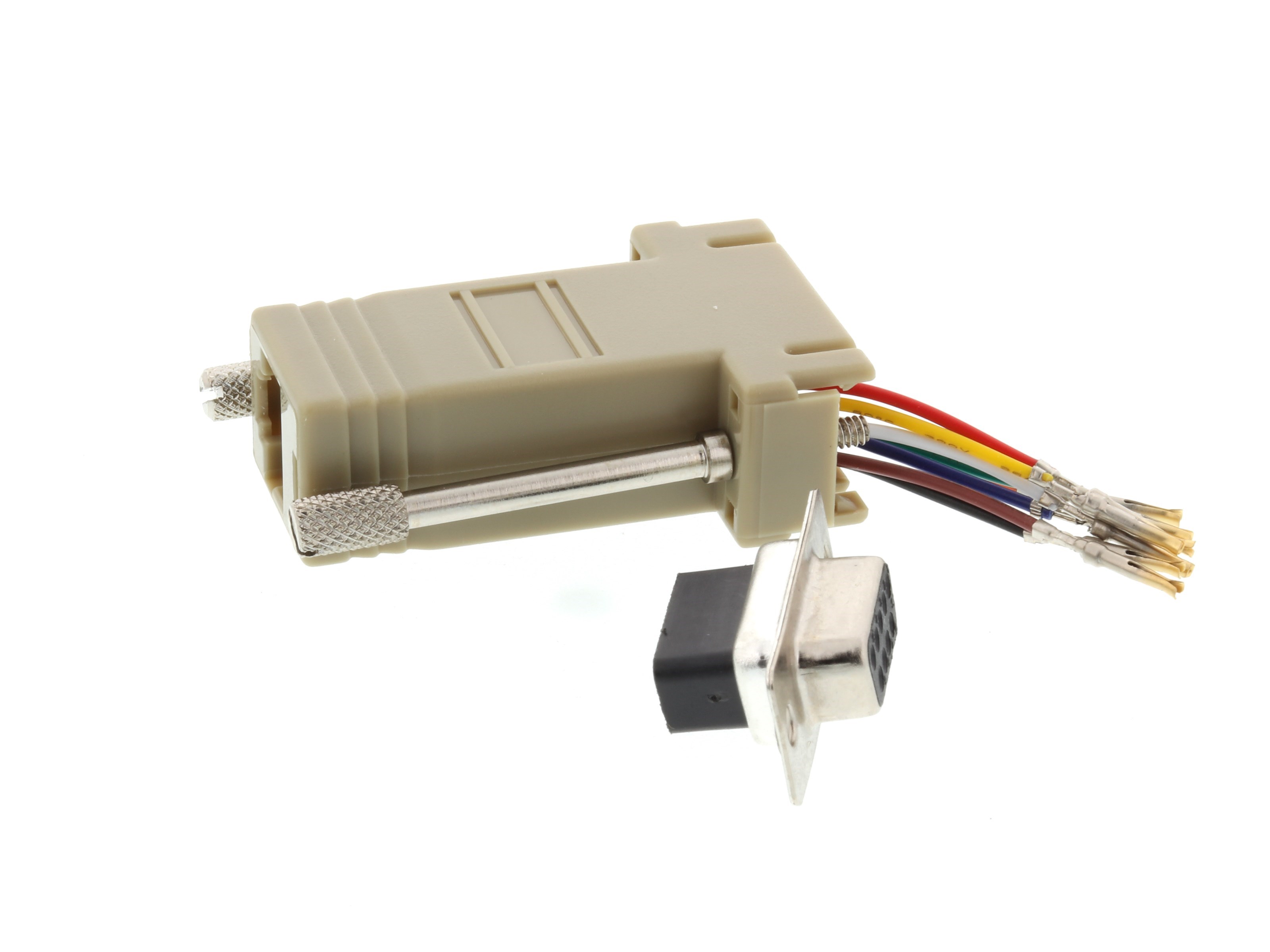 Modular Adapter Kit - DB9 Female to RJ45 - Beige at Cables N More