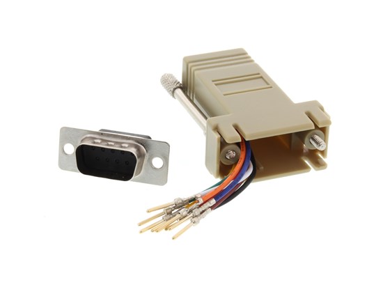 Modular Adapter Kit - DB9 Male to RJ45 - Beige at Cables N More