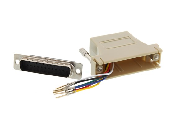 Modular Adapter Kit - DB25 Male to RJ11 / RJ12 - Beige at Cables N More
