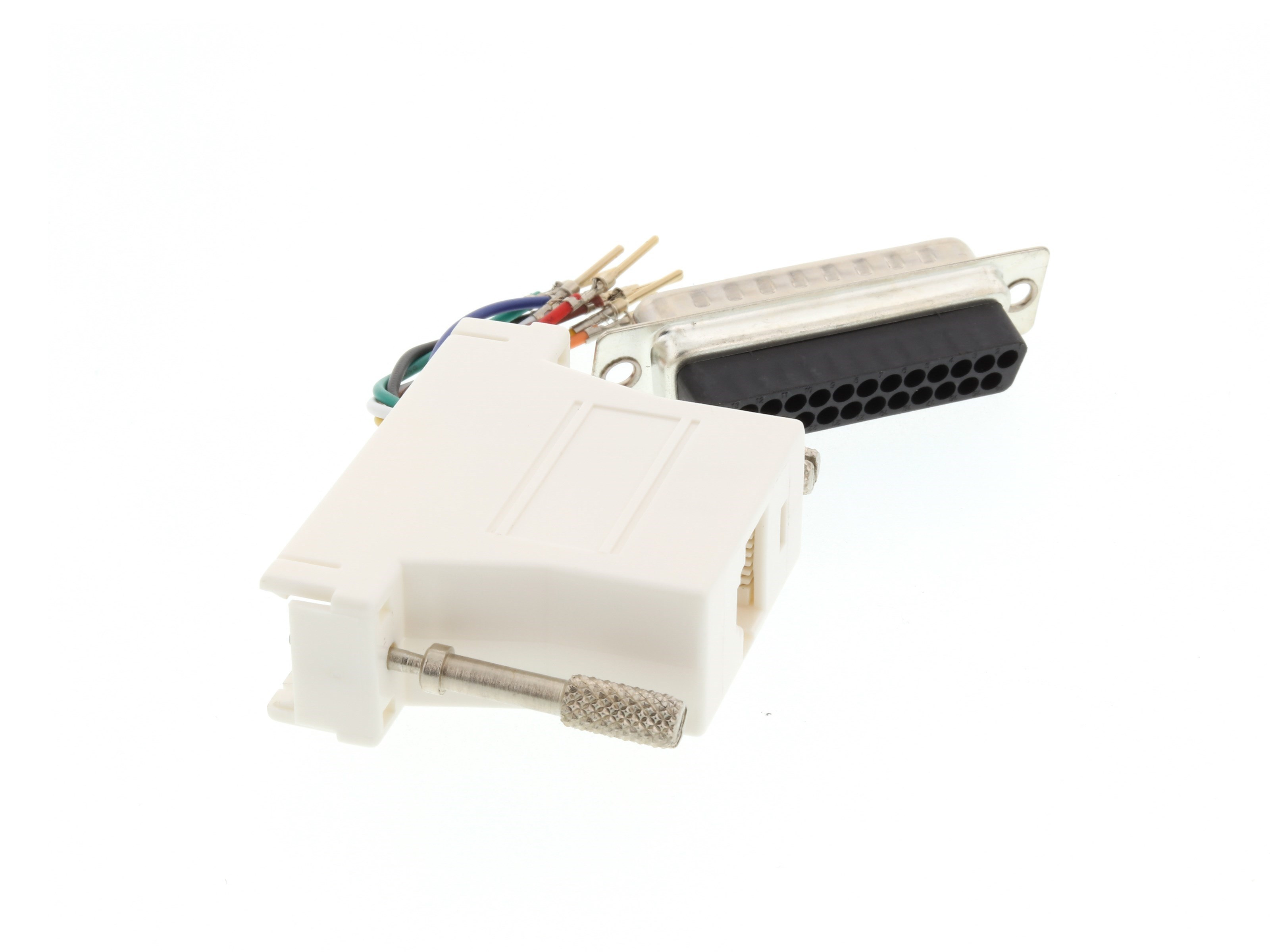 Modular Adapter Kit - DB25 Male to RJ45 - White at Cables N More