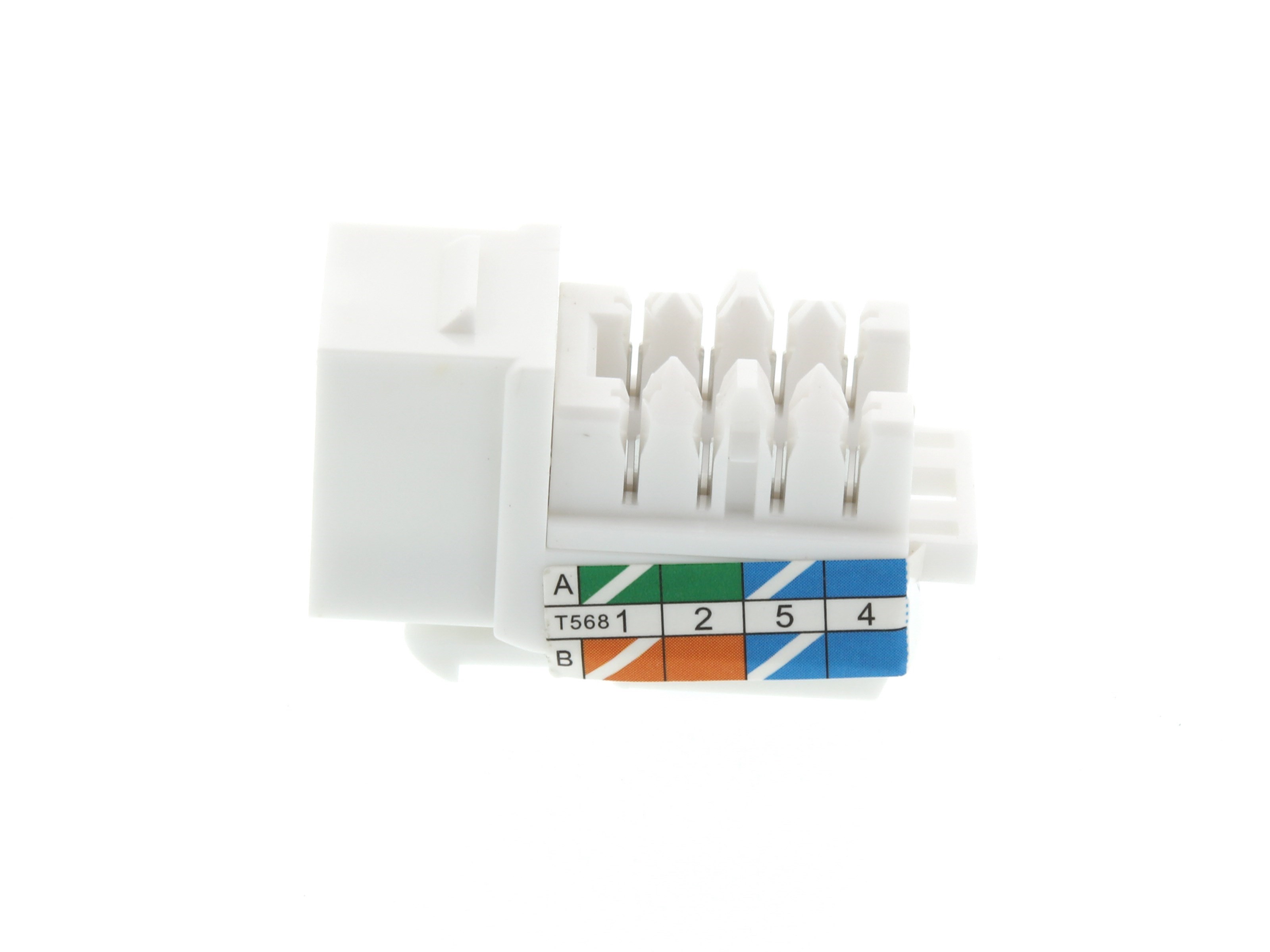 CAT6 Keystone Jack 90 Degree 110 UTP - White at Cables N More