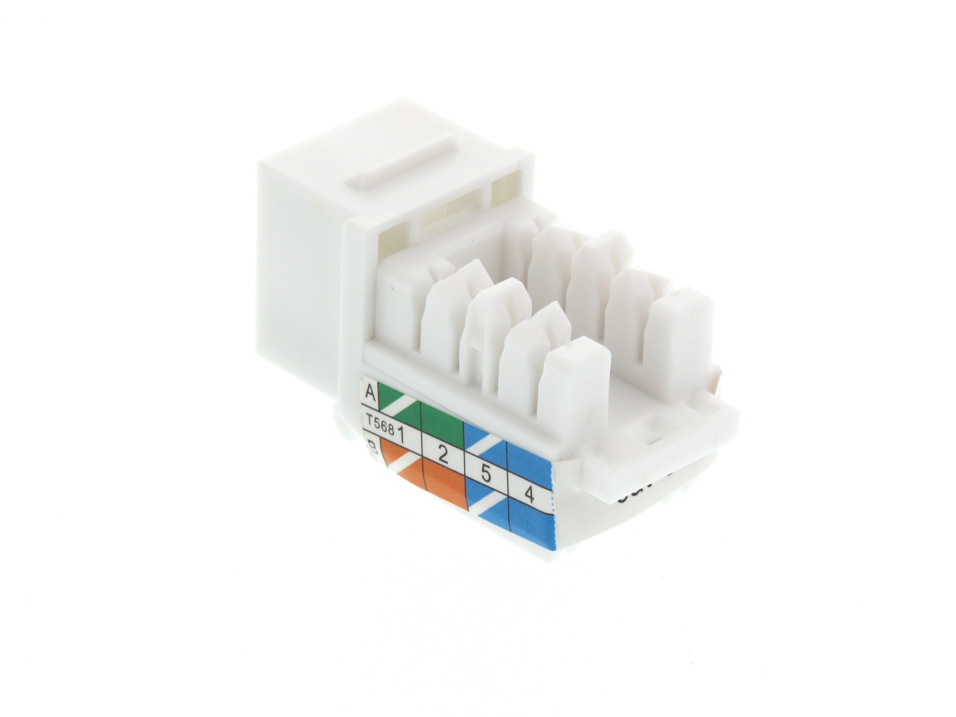 CAT6 Keystone Jack 90 Degree 110 UTP - White at Cables N More