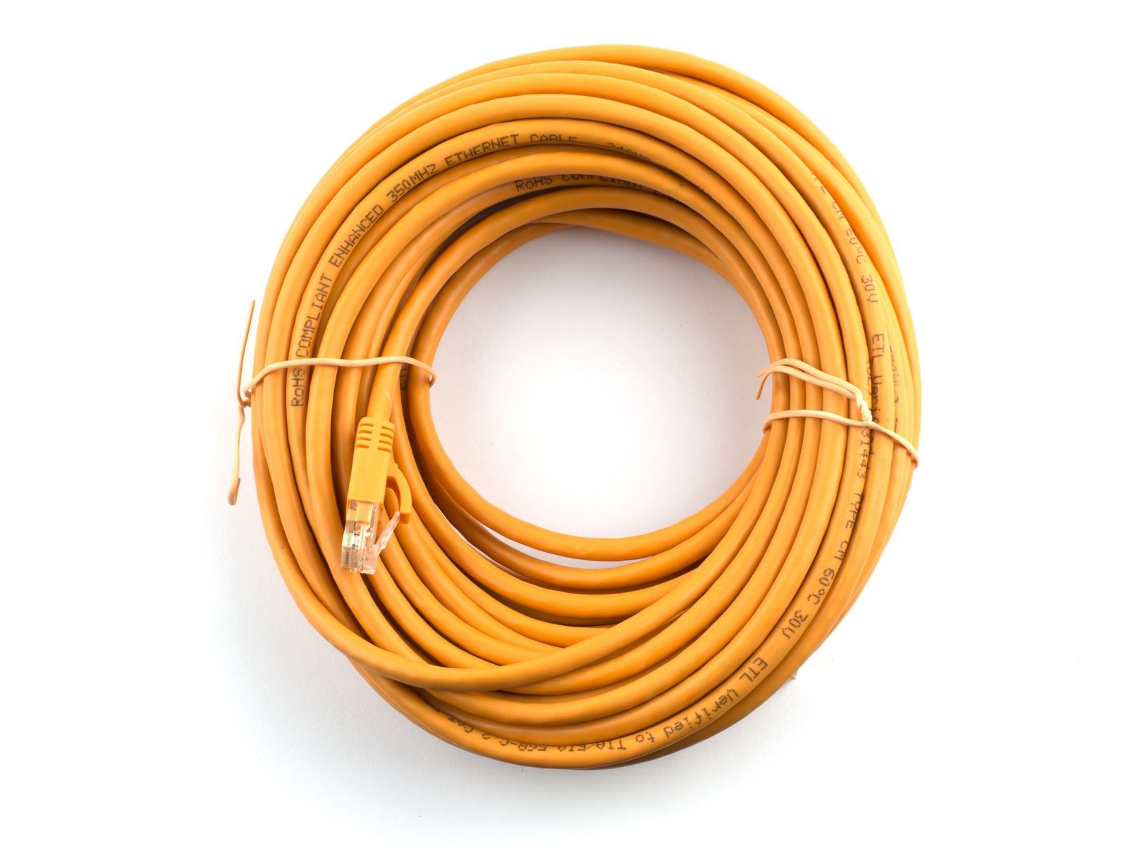 100 FT Booted Cat5e Network Patch Cable - Orange at Cables N More