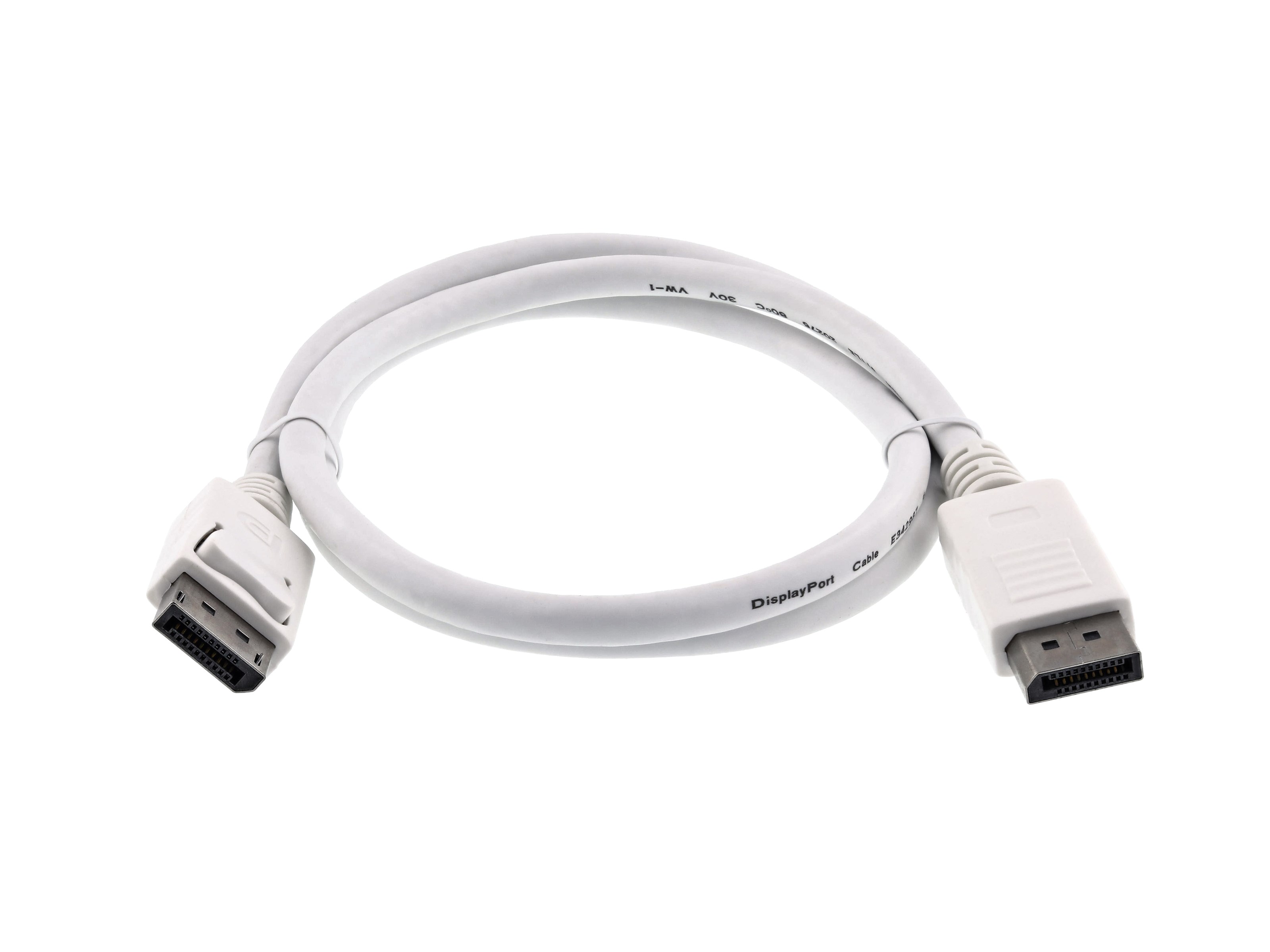 1 Meter DisplayPort Cable White 3 FT at Cables N More