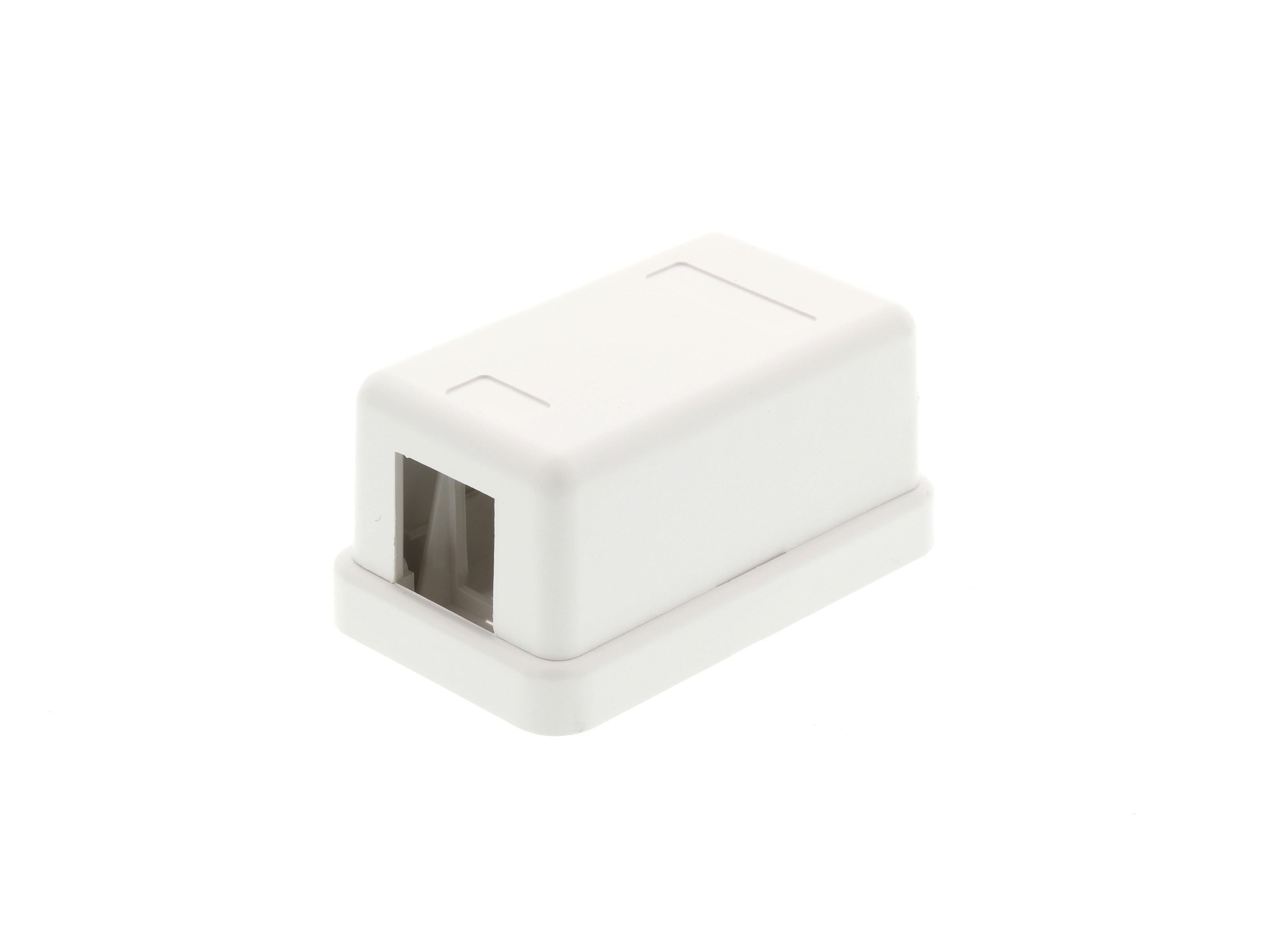 RJ45 Keystone Surface Biscuit Single Port WH at Cables N More