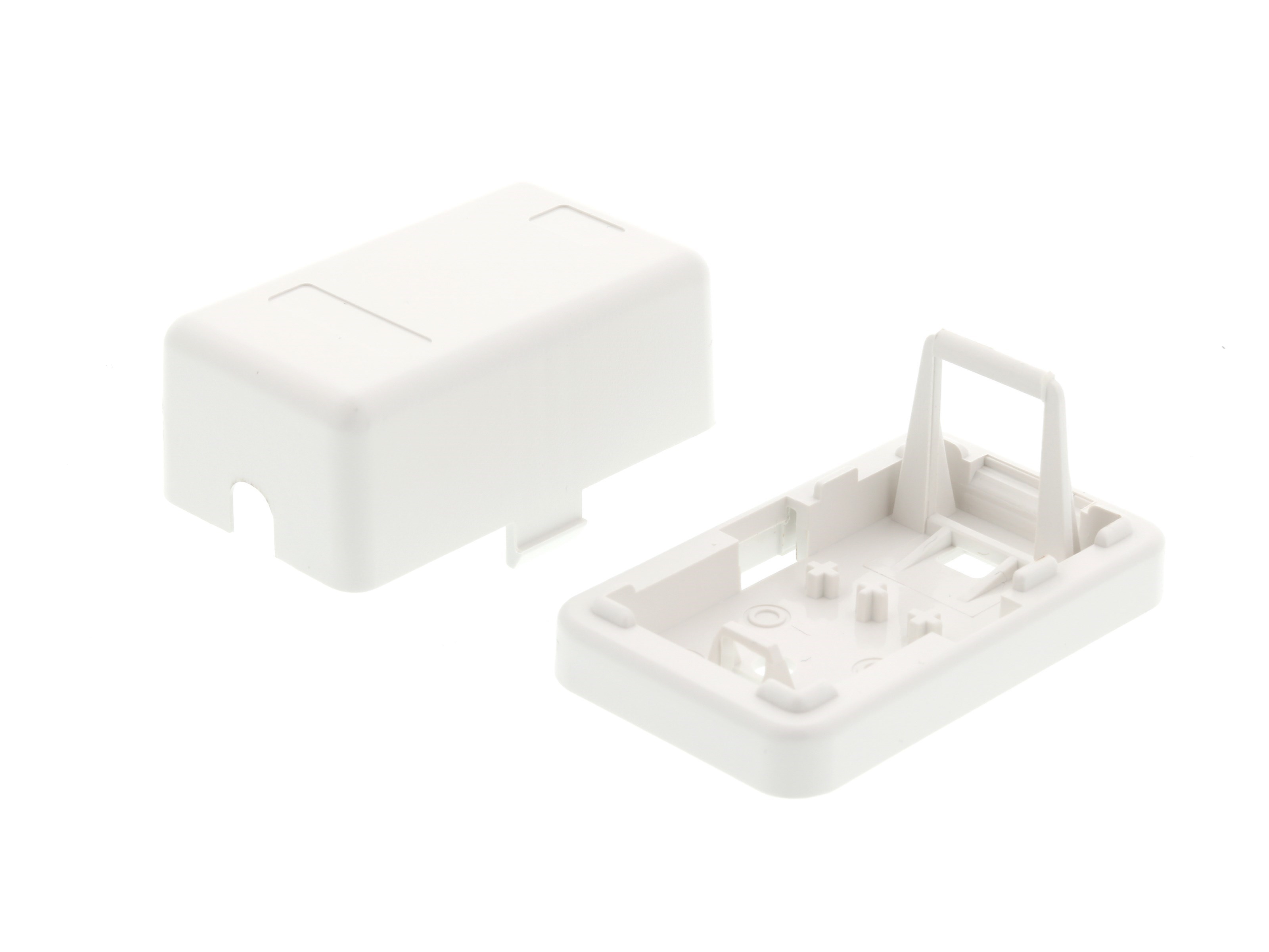 RJ45 Keystone Surface Biscuit Single Port WH at Cables N More