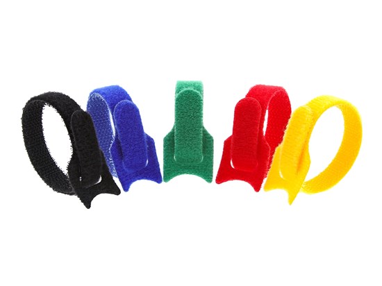 6 Inch Multi-colored Reuseable Tie Wraps - 10 Pack at Cables N More