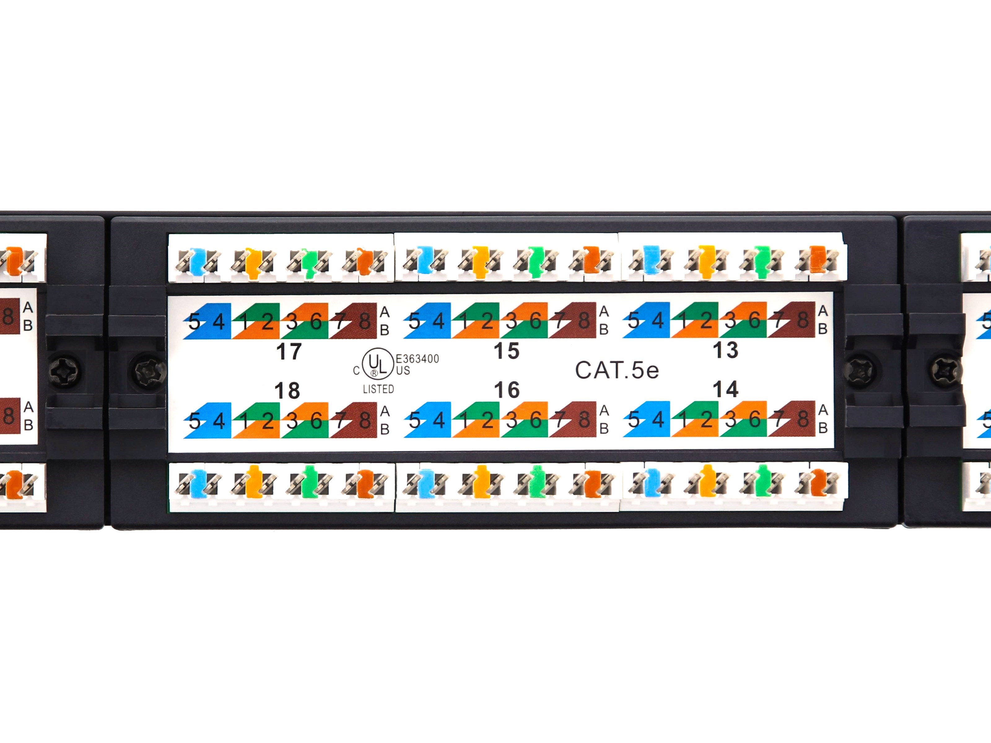 CAT5E Patch Panel - 24 Port, 1U, Rack Mount at Cables N More