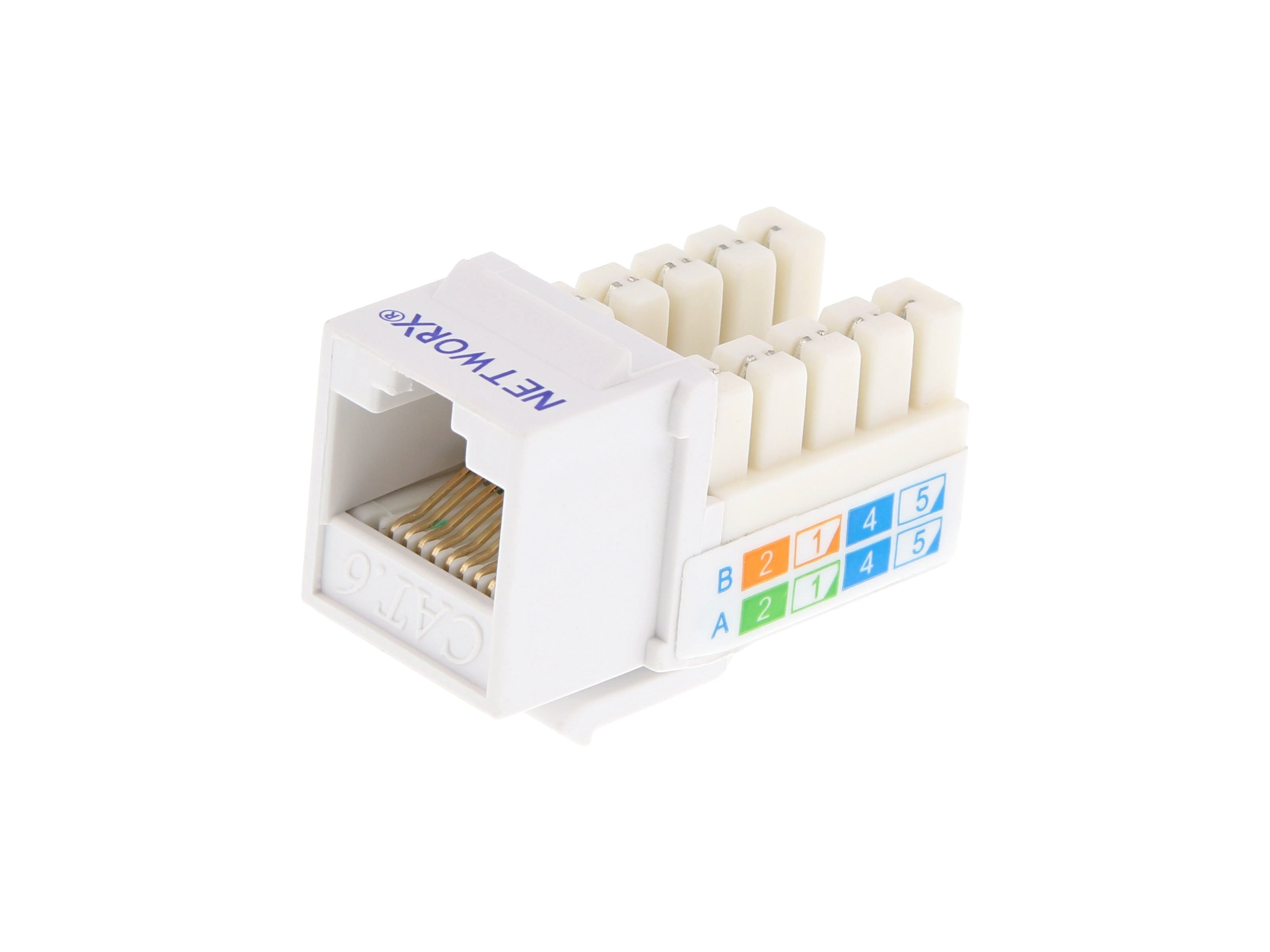 CAT6 SpeedTerm Keystone Jack 90 Degree 110 UTP White At Cables N More